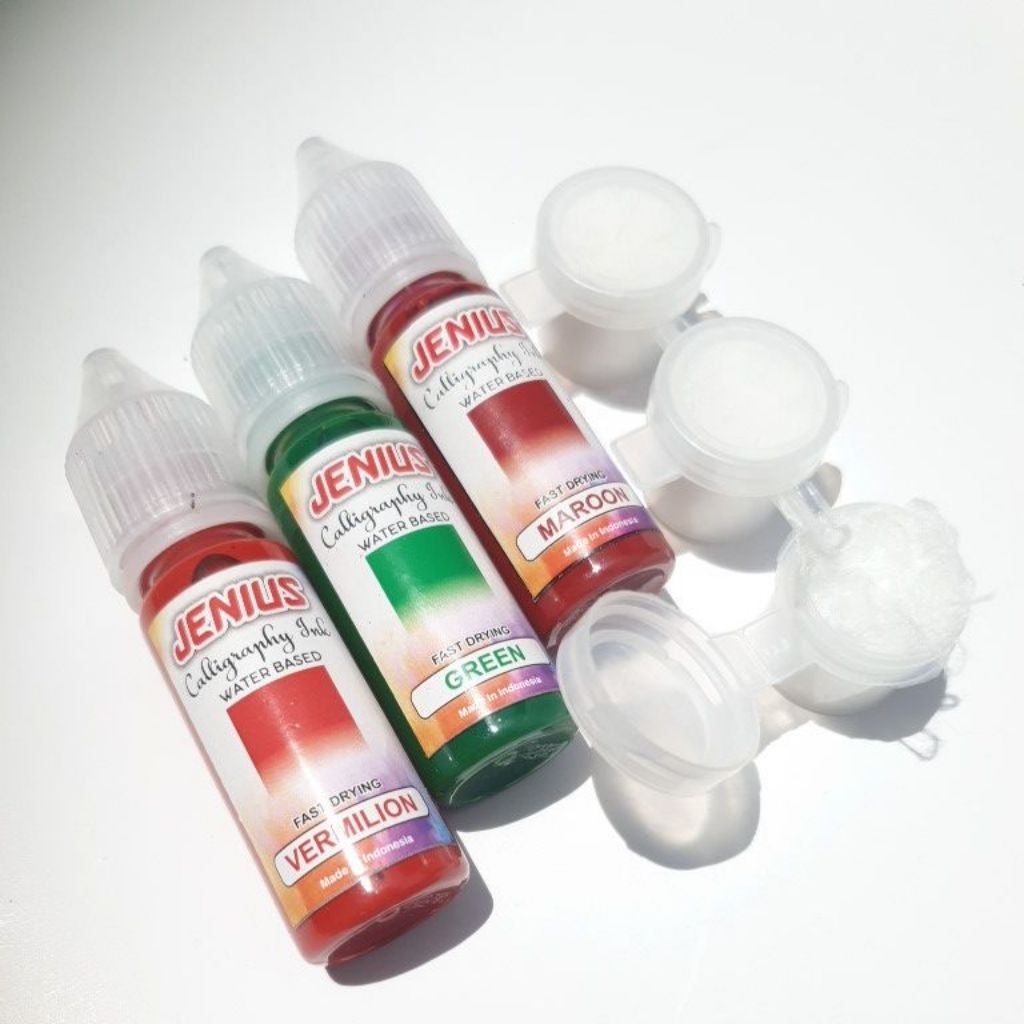 Jual Tinta Jenius 3 Warna (vermillion, green, maroon) | Shopee Indonesia
