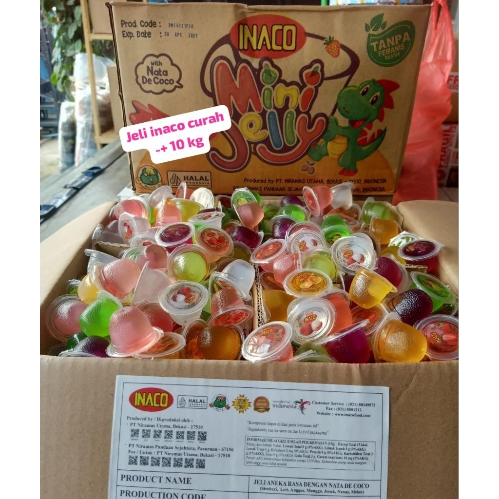 Jual Jelly Inaco 1karton isi 10kg(Manis, Segar, dan Mudah Disimpan ...