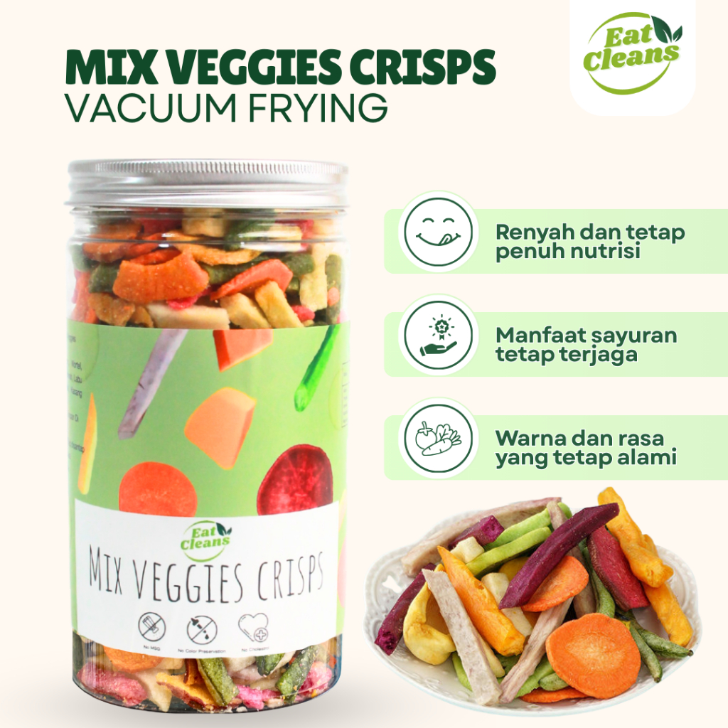 Jual EAT CLEANS Snack Mix Veggies Healthy Cemilan Snack Vegan Sayur ...