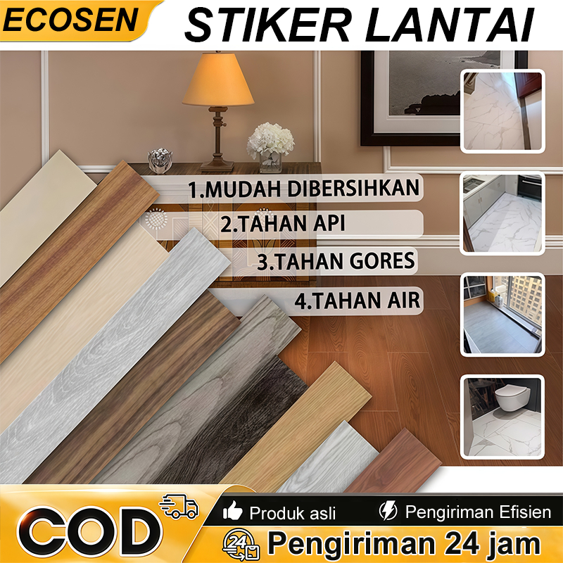 Jual 1 BOX (36 Pcs) Floor Vinyl Lantai Stiker / 91.5cm x 15.2cm /ECOSEN ...