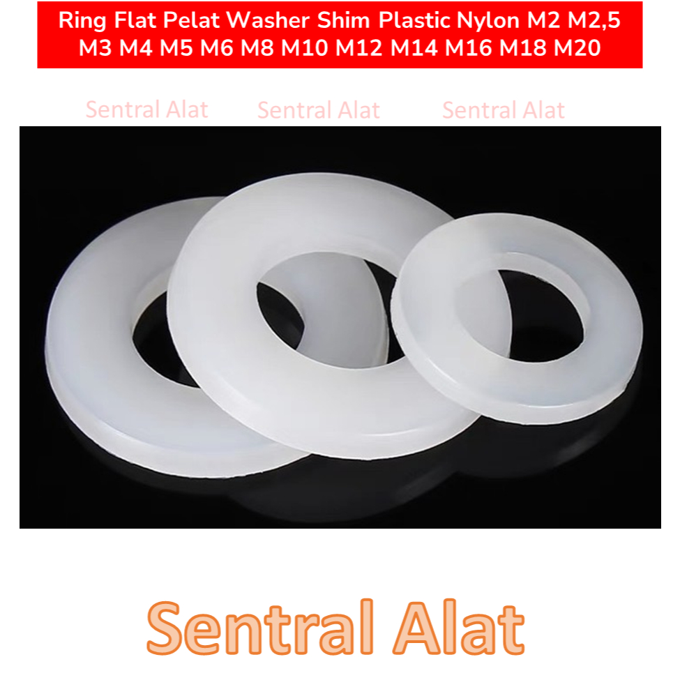 Jual Ring Flat Pipih Washer Shim Gasket Insulation Plastic Nylon Warna ...