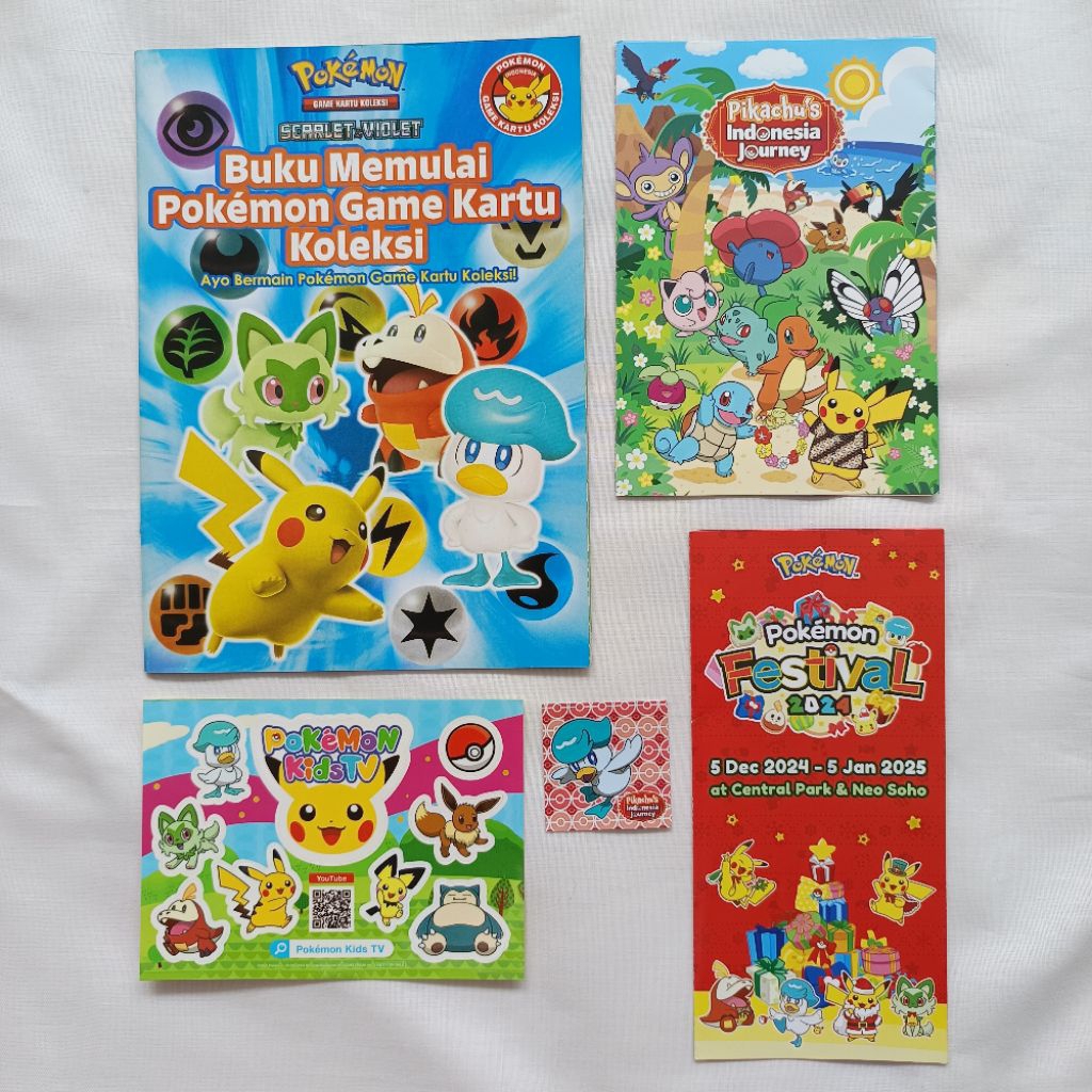 Jual Koleksi Pokemon Buku Brosur Leaflet Pamflet Sticker Event Acara ...