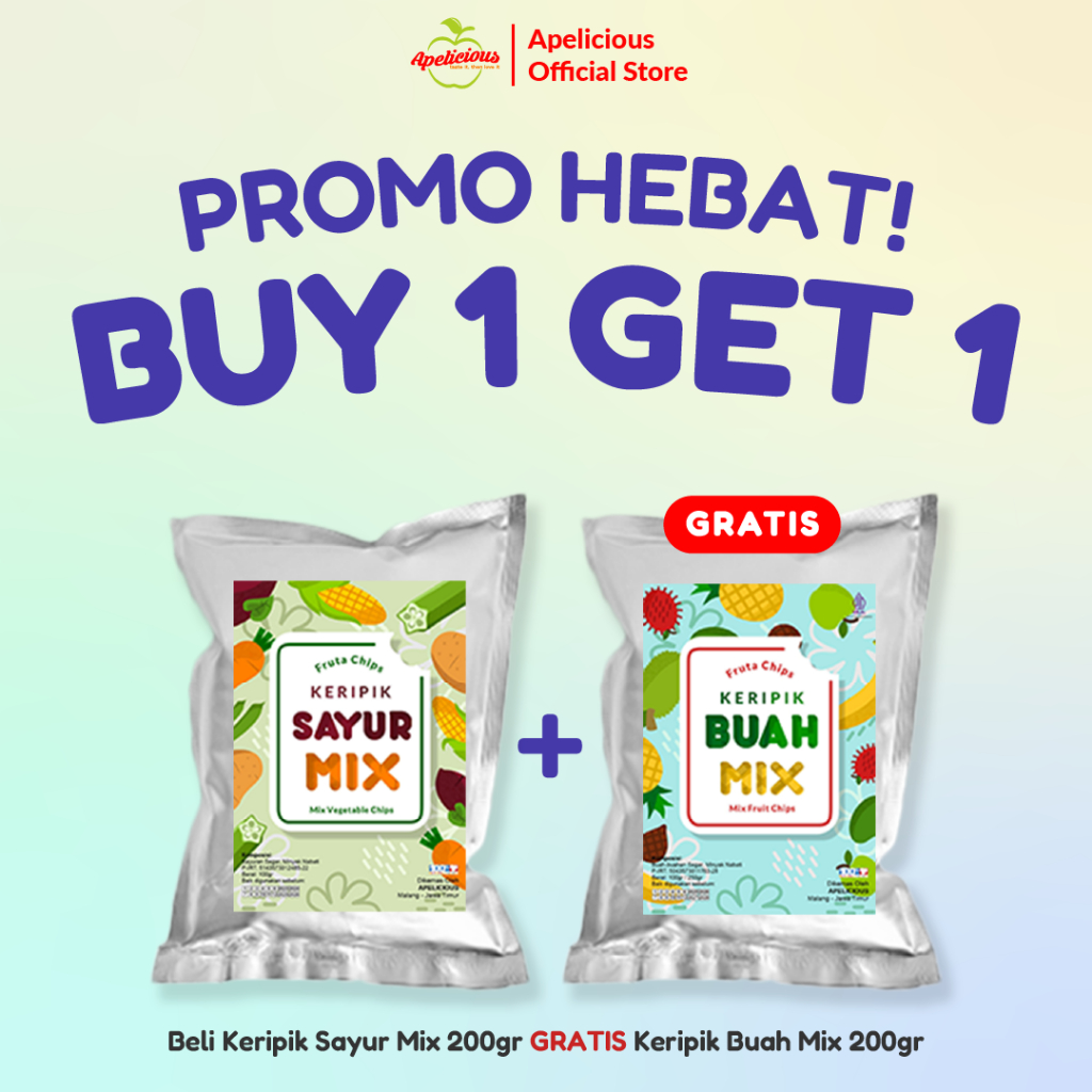 Jual Apelicious Keripik Sayur Mix Original 200gr / Keripik Buah Mix ...