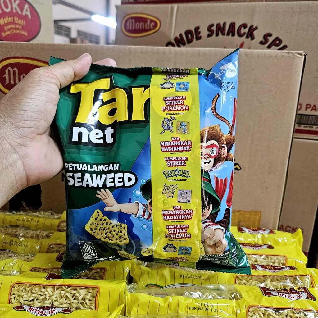 Jual PCS 62GR - CHIKI TARO RASA SEAWEED RUMPUT LAUT / PCS SNACK CAMILAN ...