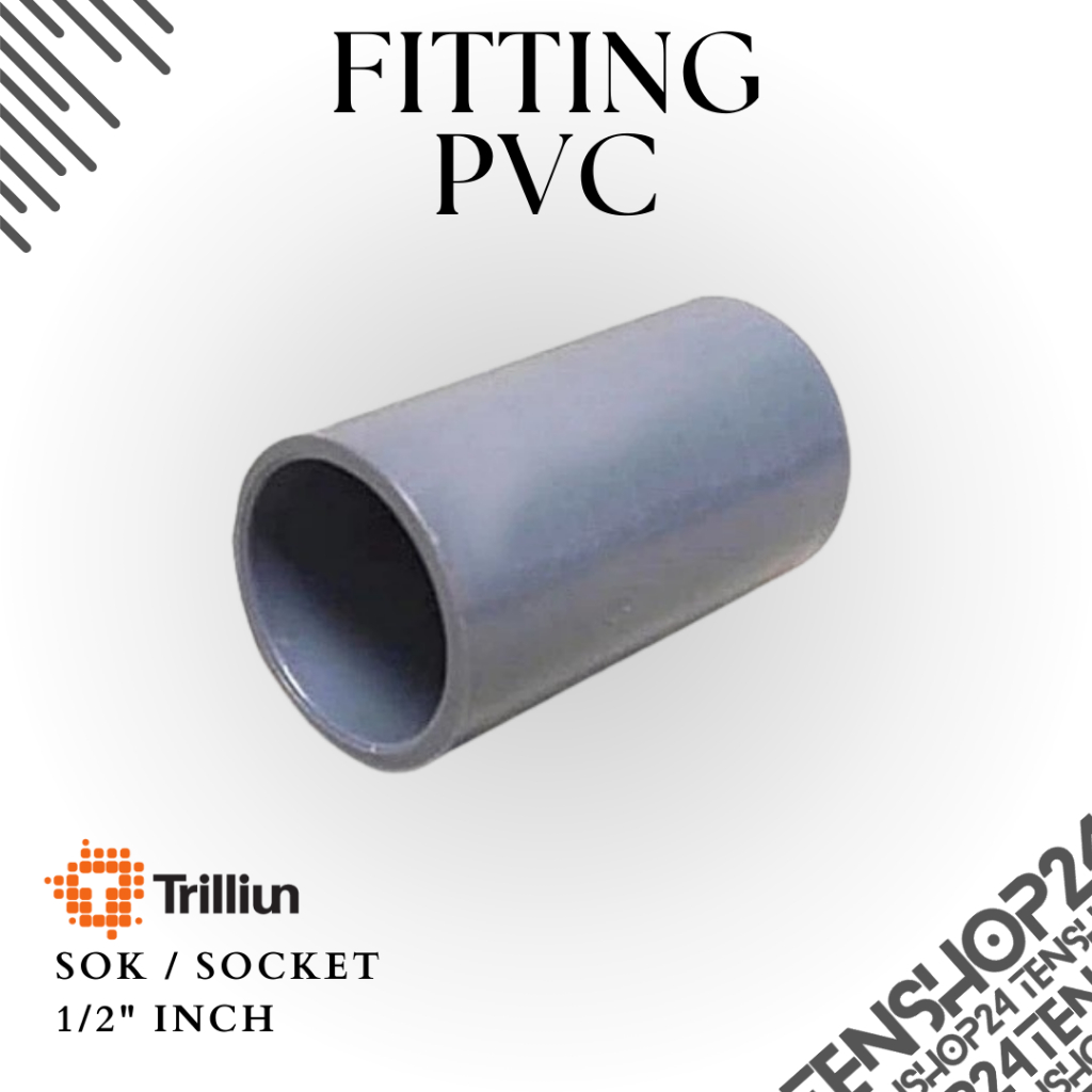 Jual Sok/Socket Pipa PVC 1/2" TS - Sambungan pipa sok/ 1/2" TS ...