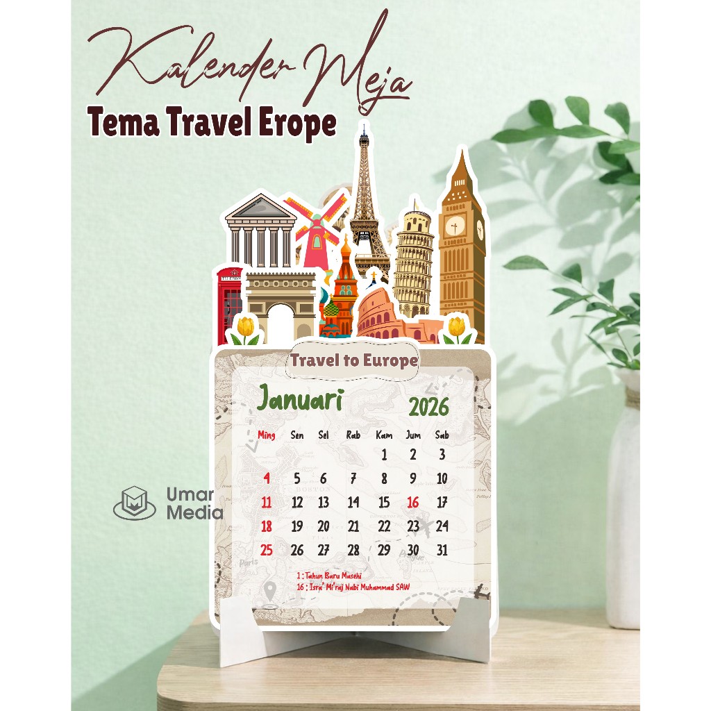 Jual kalender meja 2026 aesthetic - kalender meja lucu - Kalender Meja ...