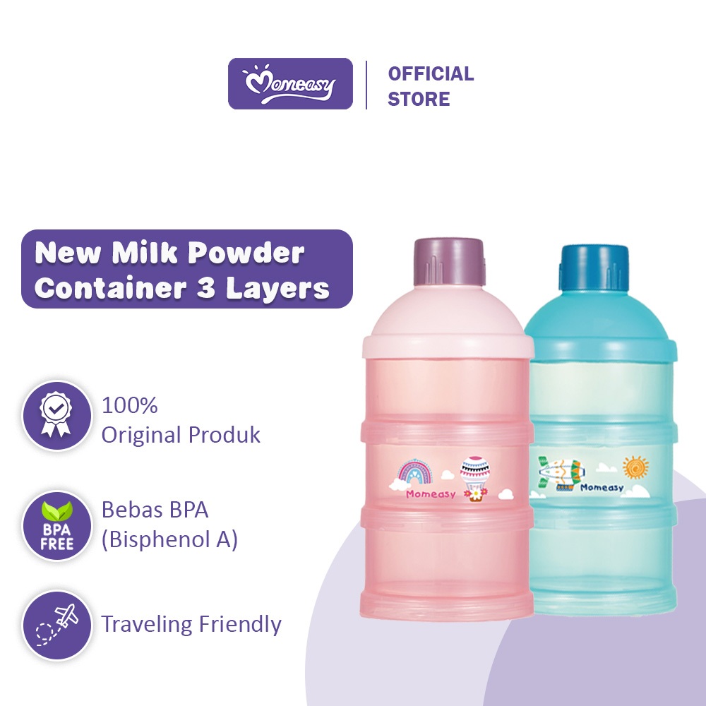 Jual MOMEASY Milk Powder Container 3 Susun Tempat Susu Bubuk Bayi Wadah ...