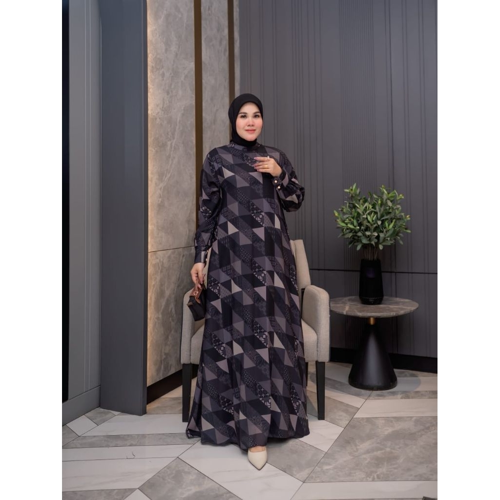 Jual GMB X Sanlia Gamis Sifon Chery Model A line Simpel Mewah Anggun ...