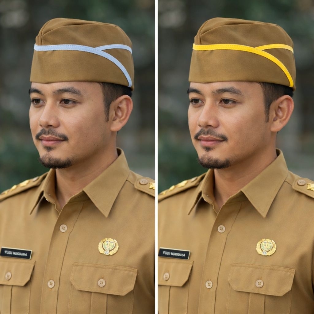 Jual Topi Muds ASN Topi Muts PNS Bahan Premium Drill Jahitan Rapi Tebal ...