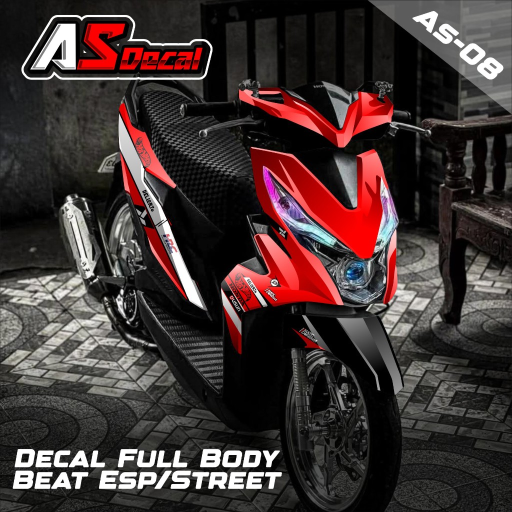 Jual (COD) Sticker Decal Full Body Honda Beat FI ESP Beat Street Tahun ...
