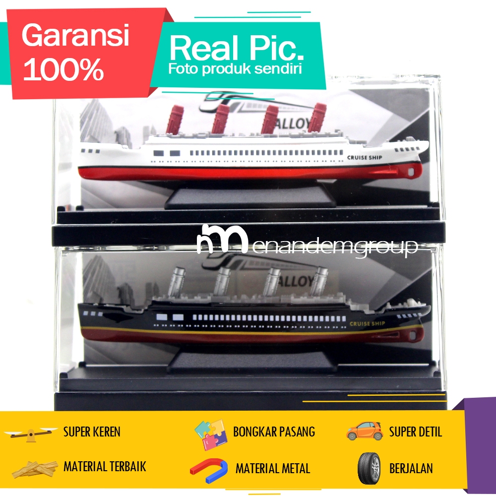Jual Diecast Miniatur Mainan Perahu Kapal Pesiar Titan Cruise Ship ...