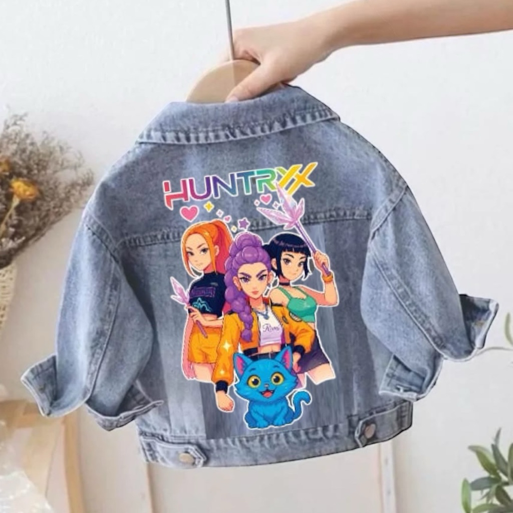 Jual Jaket Anak Gambar K-POP Demon Hunter Perempuan Varian Power Puff ...
