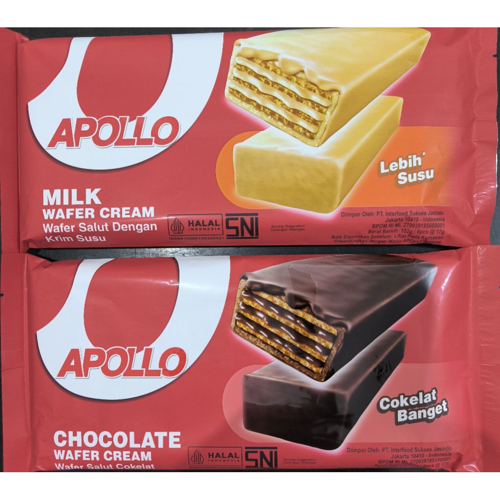 Jual APOLLO WAFER CREAM ISI 6 PCS | Shopee Indonesia
