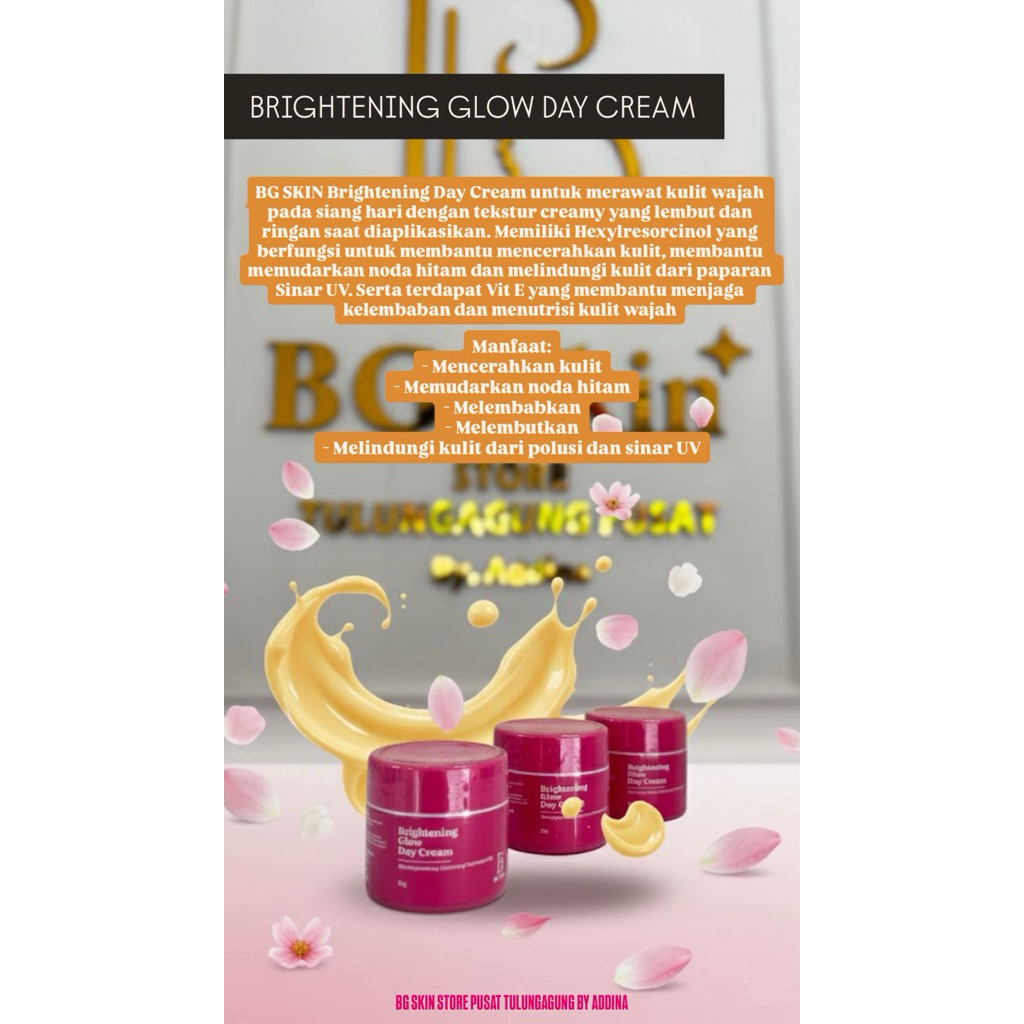Jual BG Skin [ORIGINAL100%] Brightening Glow Day Cream| BG Skin Store ...
