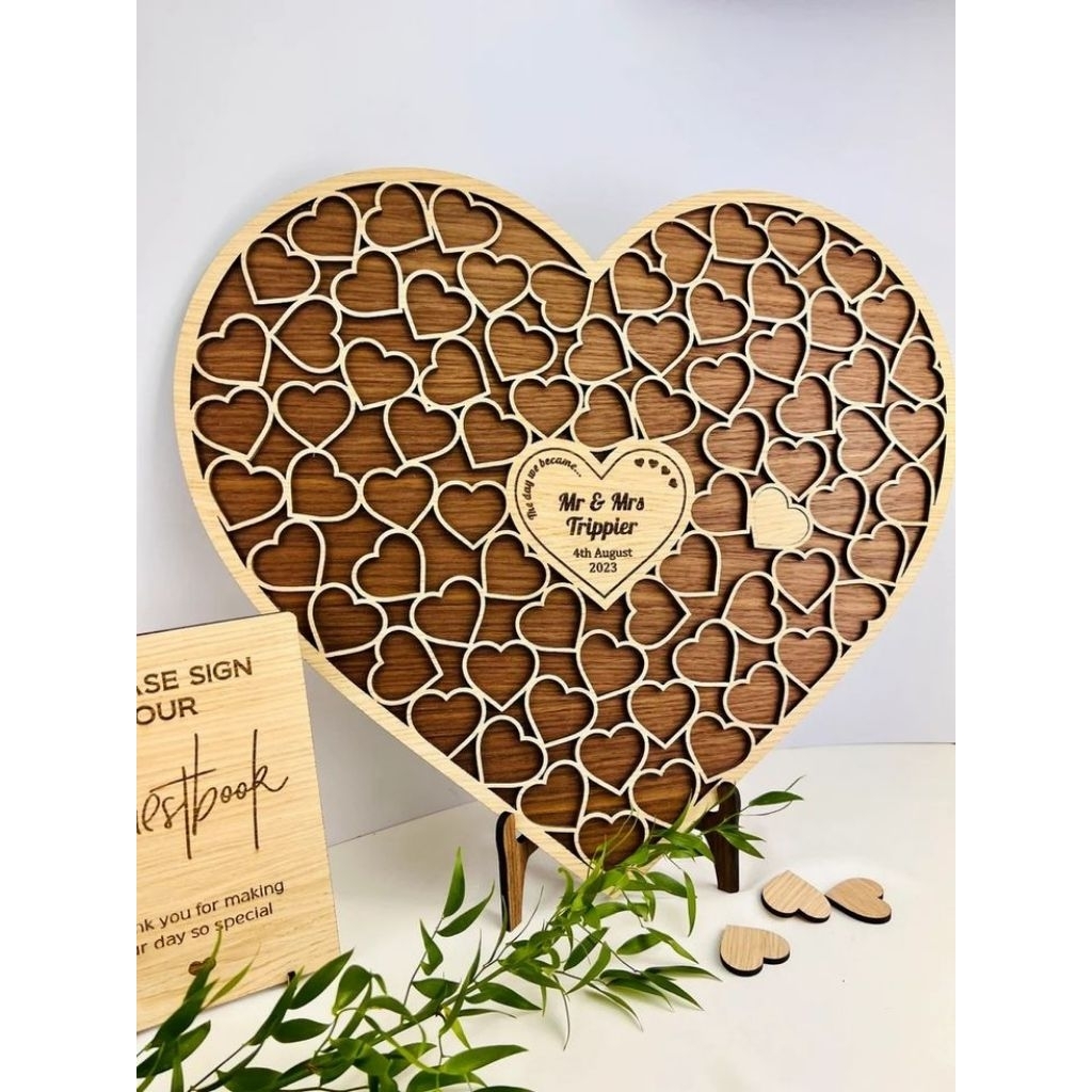 Jual frame tamu undangan buku tamu undangan pernikahan wedding kayu ...
