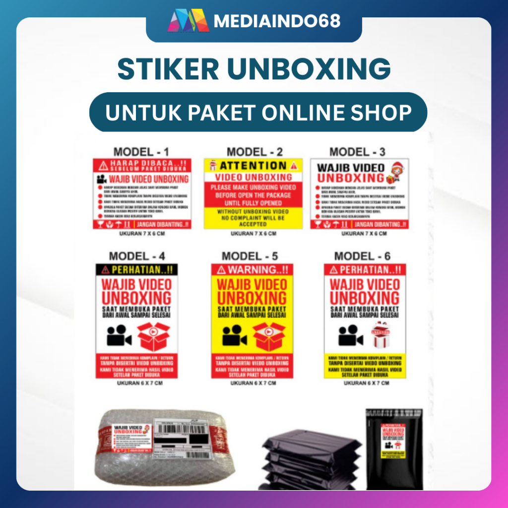 Jual STIKER UNBOXING LABEL PAKET OLSHOP /STIKER LABEL PERINGATAN ...