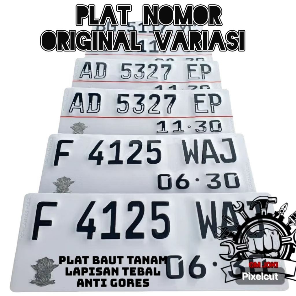 Jual PLAT NOMER MOTOR STANDAR ORI CASTOM VARIASI SEGALA JENIS MOTOR ...