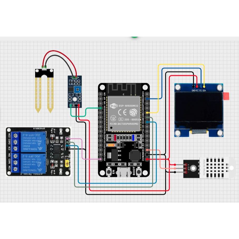 Jual PCB Rangkaian IoT Montoring Suhu dan Kelembaban ESP32 DHT22 Oled 0 ...