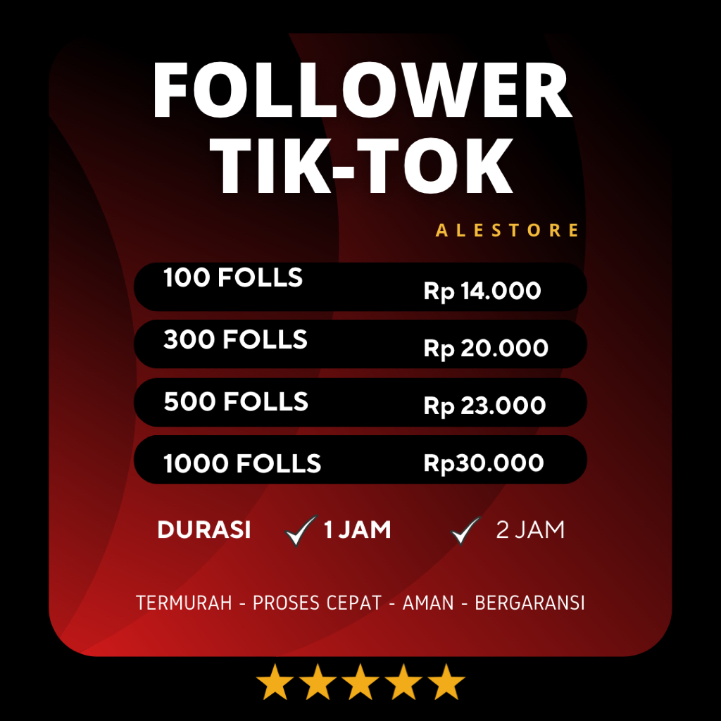 Jual Followers Tiktok Permanen Real Aktif Bergaransi Proses Cepat ...
