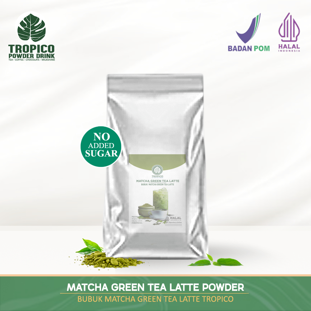 Jual Bubuk minuman MATCHA GREEN TEA Tanpa Gula Halal 250gr/500gr/1000gr ...