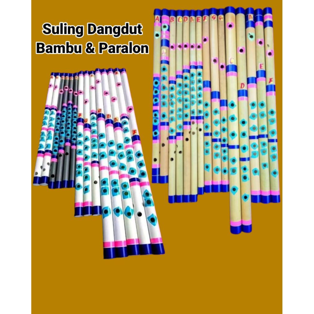 Jual Seruling dangdut dari bambu dan paralon PVC, flat keyboard ...