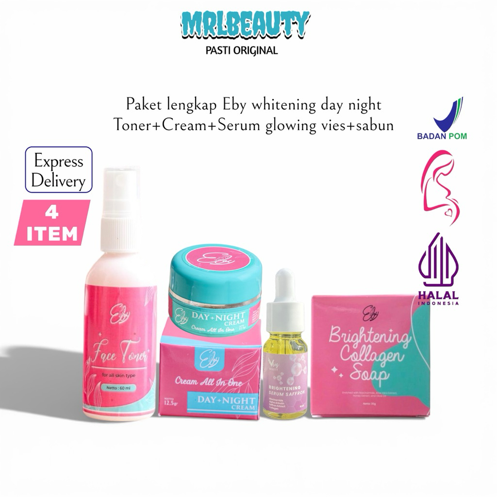 Jual PAKET LENGKAP EBY BY ELIZA BEAUTY CREAM SABUN TONER DAN SERUM ...