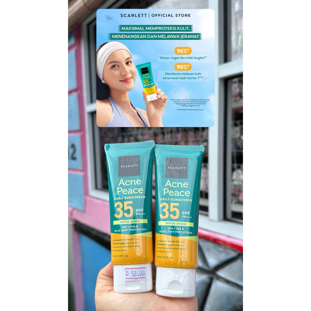 Jual SCARLETT WHITENING Ultra Light Daily Sunscreen SPF 50+ PA ...