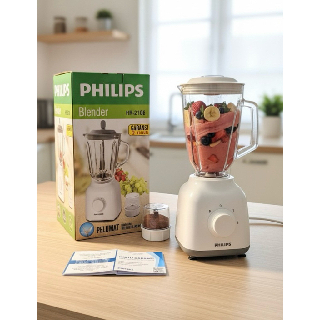 Jual [Rusak Ganti Baru] PROMO!!! Blender HR 2106 Plastik Anti Pecah 1,5 ...