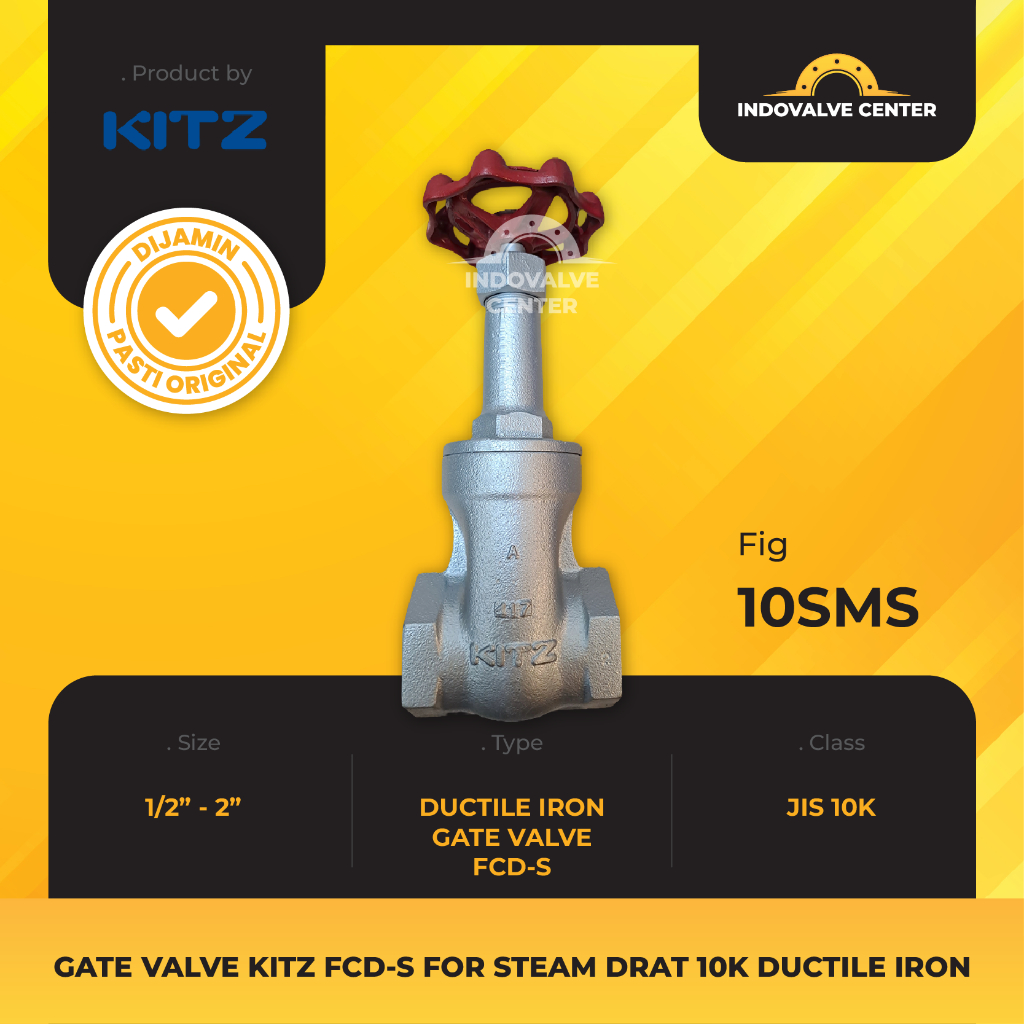 Jual GATE VALVE KITZ FCD-S 1/2” INCH - 2” INCH DRAT / SCREW DUCTILE ...