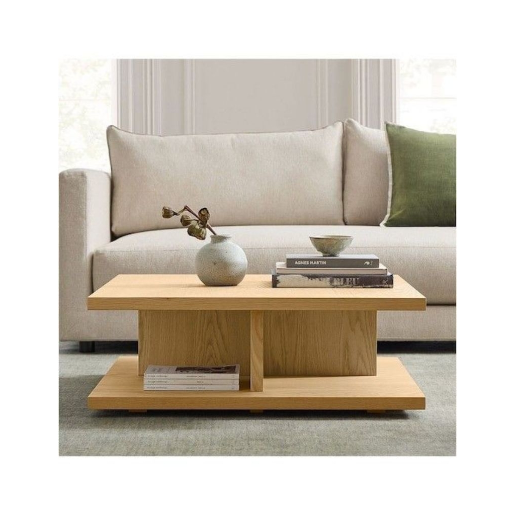 Jual Meja Ruang Tamu Minimalis 2 Tingkat Coffee Table Kayu Solid ...