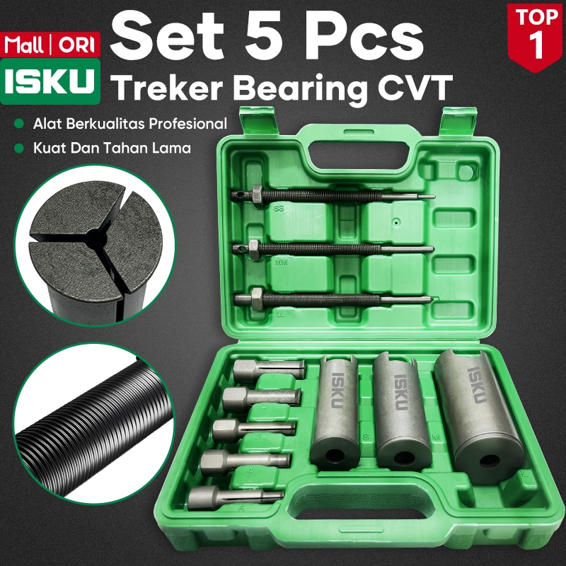 Jual ISKU Treker Bearing CVT Set 5 Pcs Alat Cabut Laher Dalam Internal ...