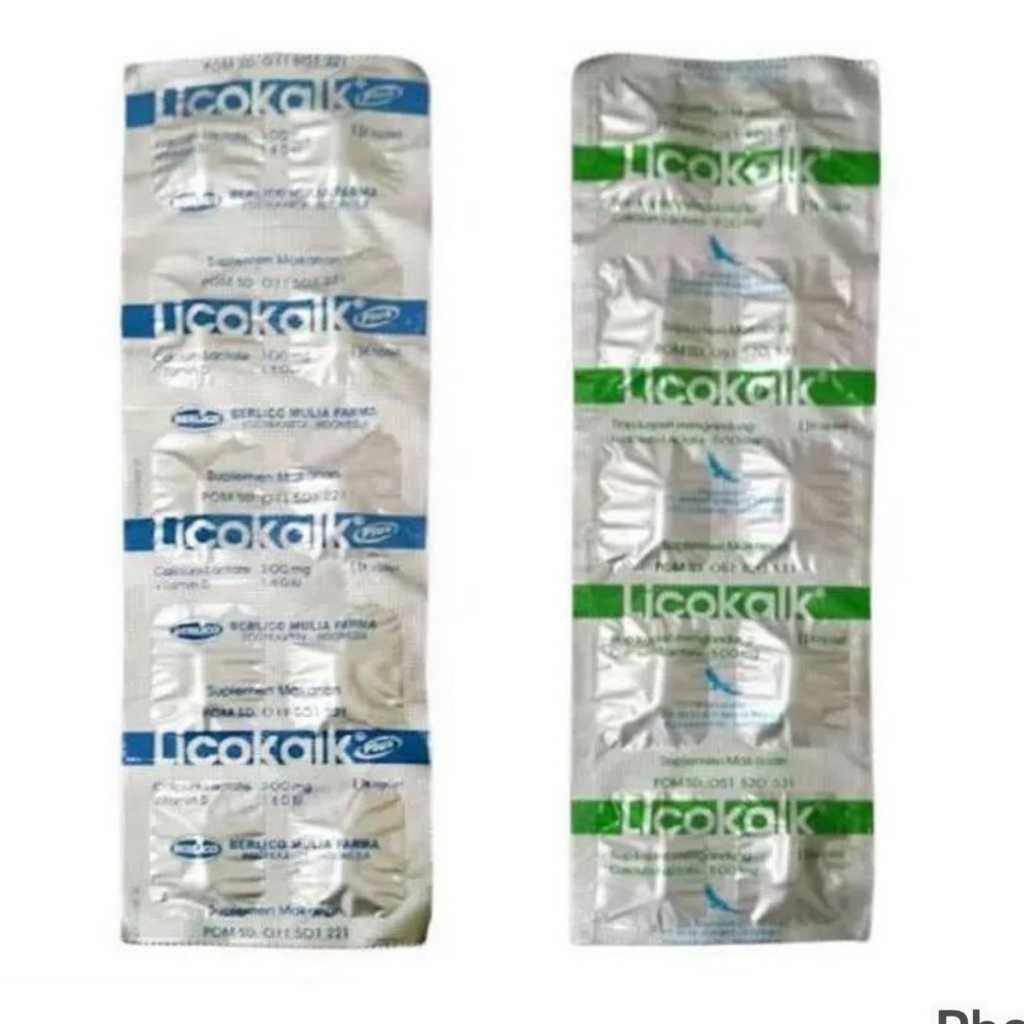 Jual Licokalk Likokalk Plus Calcium Kalsium Vitamin D Strip isi 10 ...