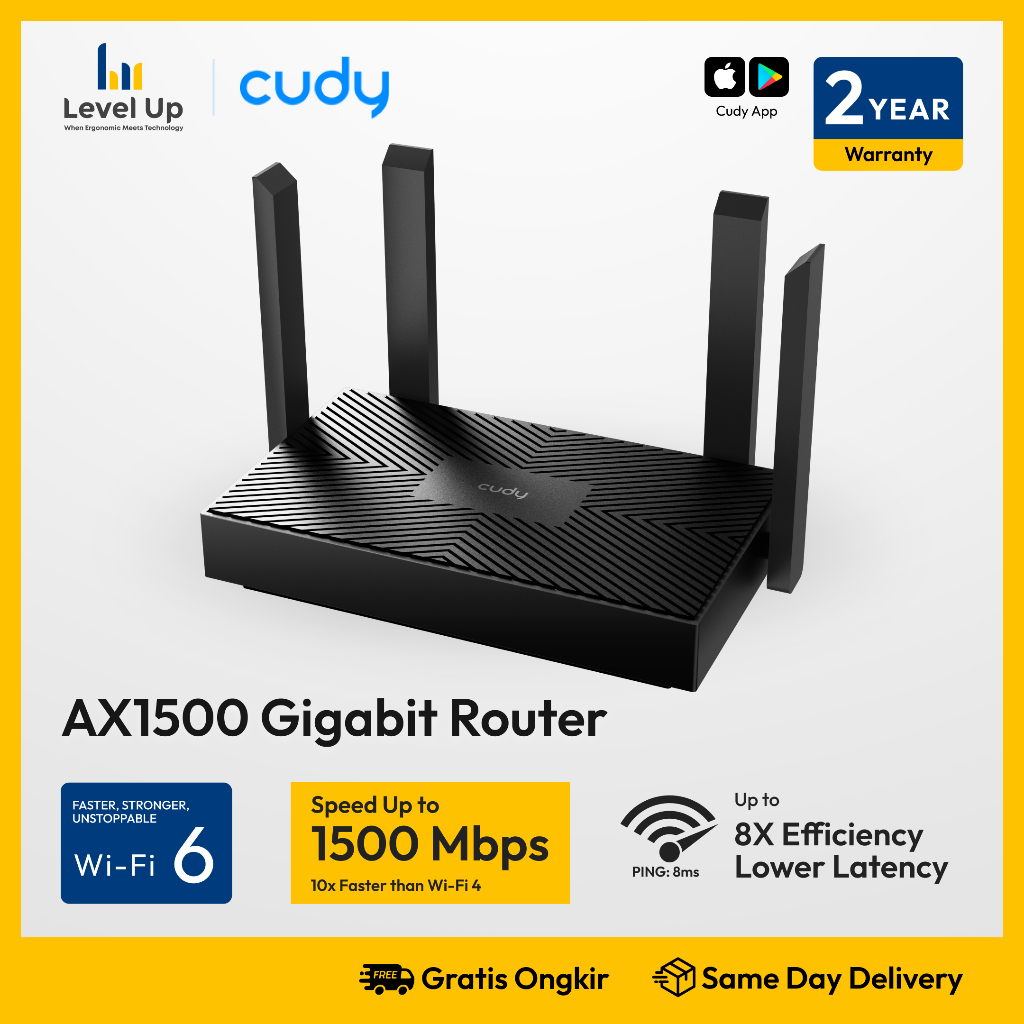 Jual Cudy WR1500 WiFi Router WiFi 6 Dual Band AX1500 Gigabit – 5GHz, MU ...