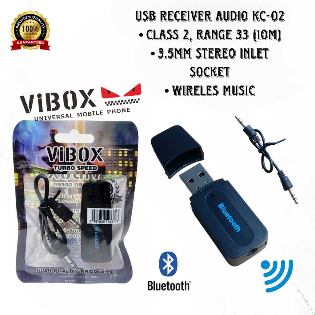 Jual Vibox KC-02 Audio Usb Bluetooth Receiver Transmitter Wireless ...