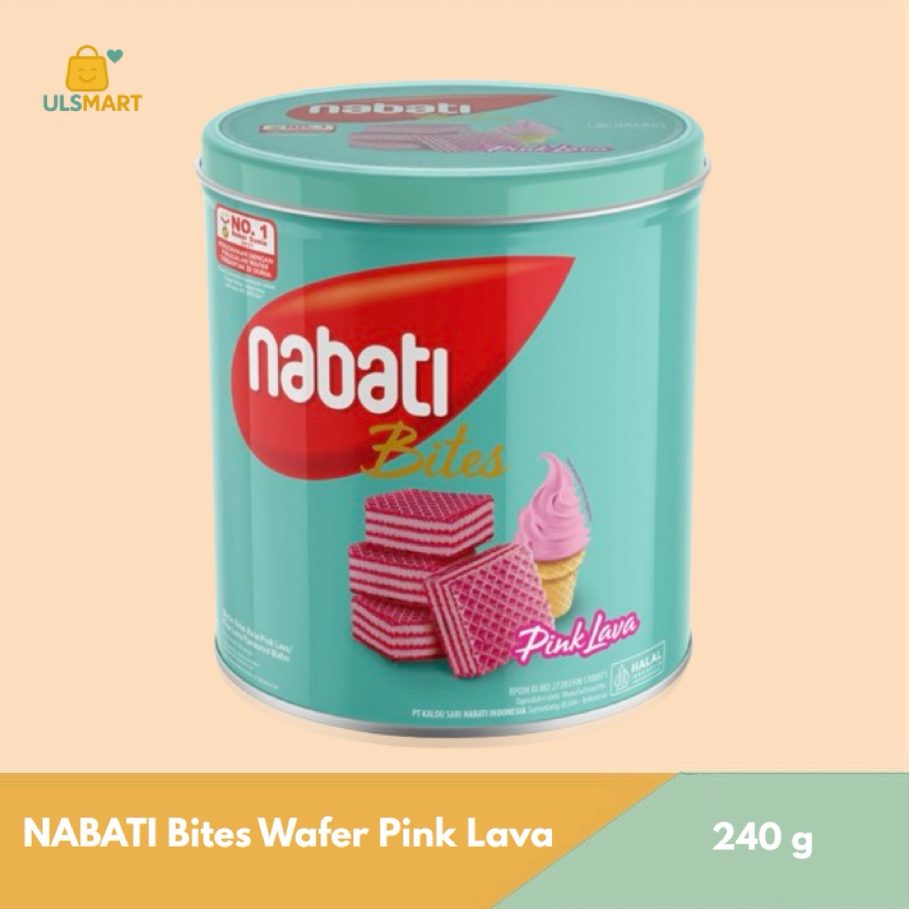Jual NABATI Bites Wafer Pink Lava Kaleng 240 g | Shopee Indonesia