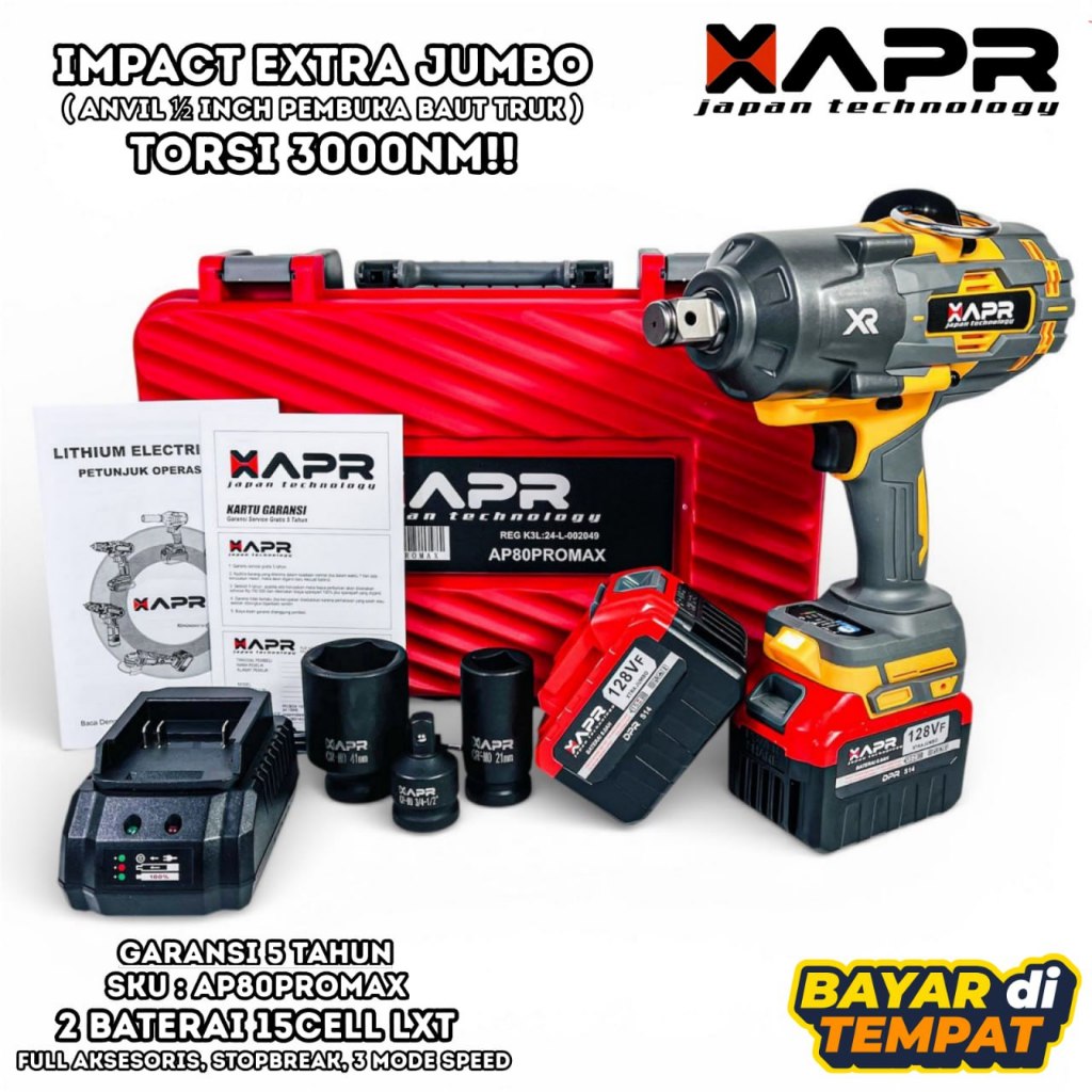 Jual APR JAPAN AP80PROMAX RAJA impact wrench xtra jumbo 3/4inch type ...