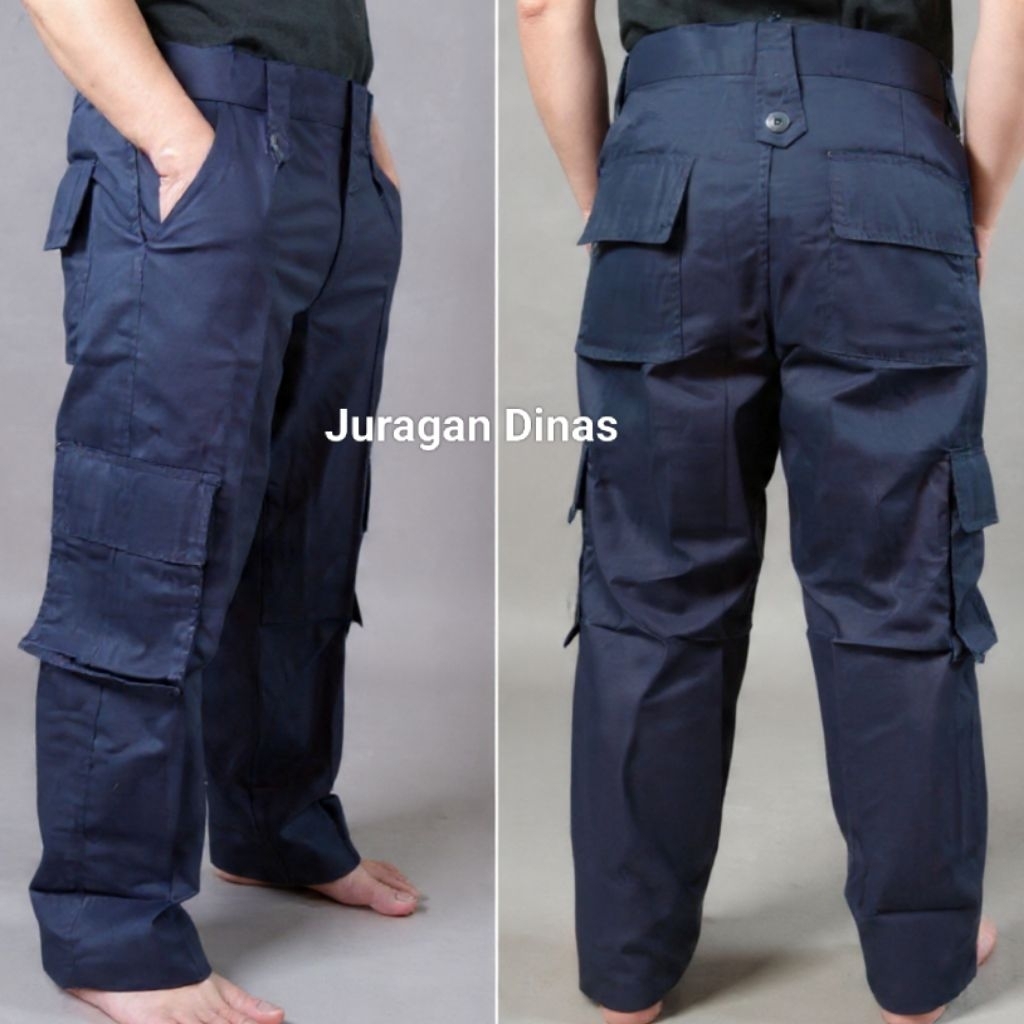 Jual Celana PDL Biru Dongker Navy Satpam Security Kargo Gunung Lapangan ...