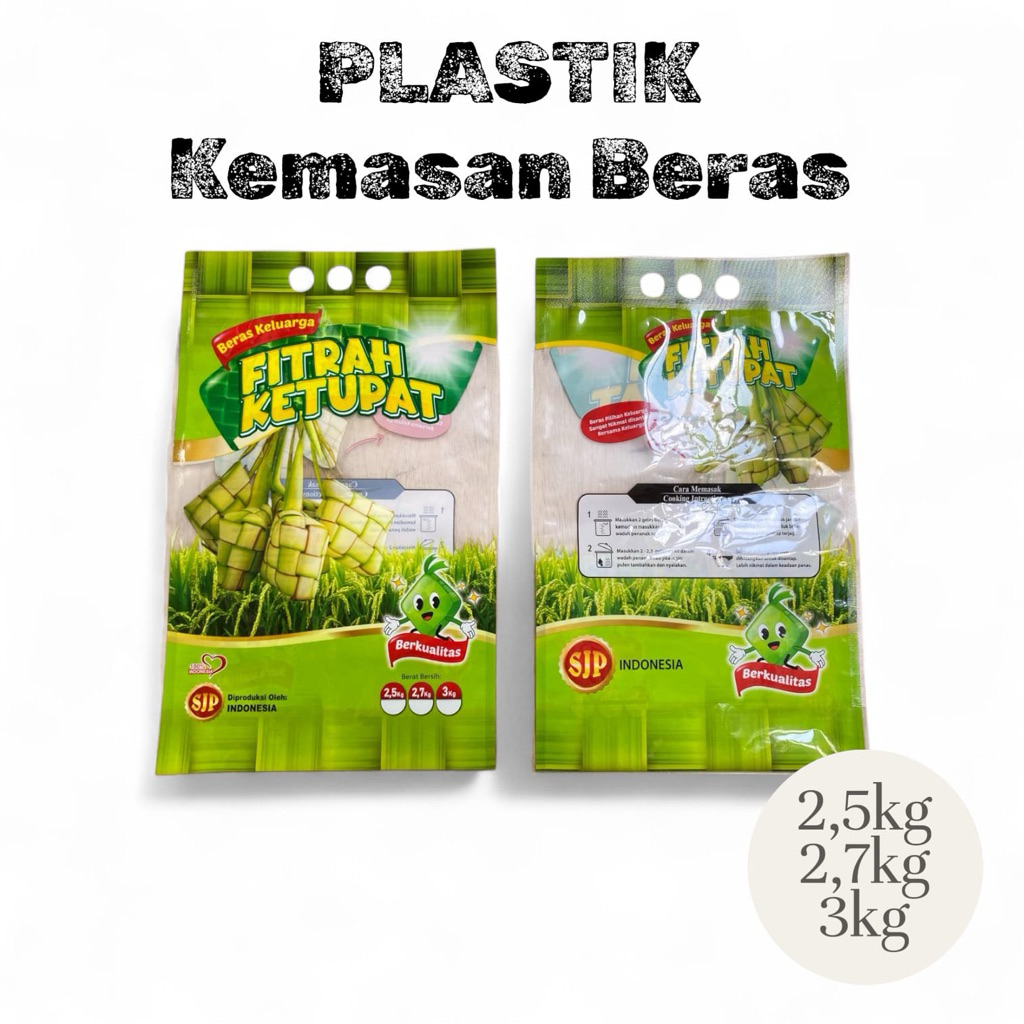 Jual Plastik Kemasan Beras Fitrah Ketupat ukuran 2-3 Kg | Shopee Indonesia
