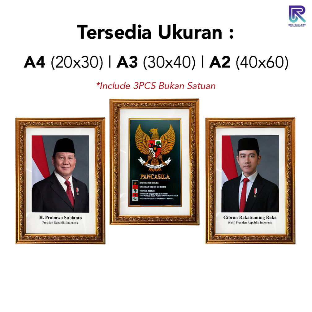 Jual RHA GALLERY Frame Bingkai SET Presiden Indonesia Edukasi Pajangan ...