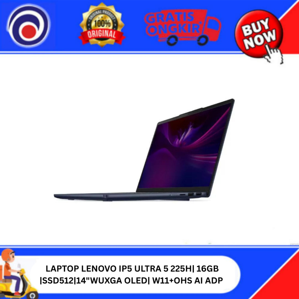 Jual LAPTOP LENOVO IP5 ULTRA 5 225H| 16GB |SSD512|14"WUXGA OLED| W11 ...
