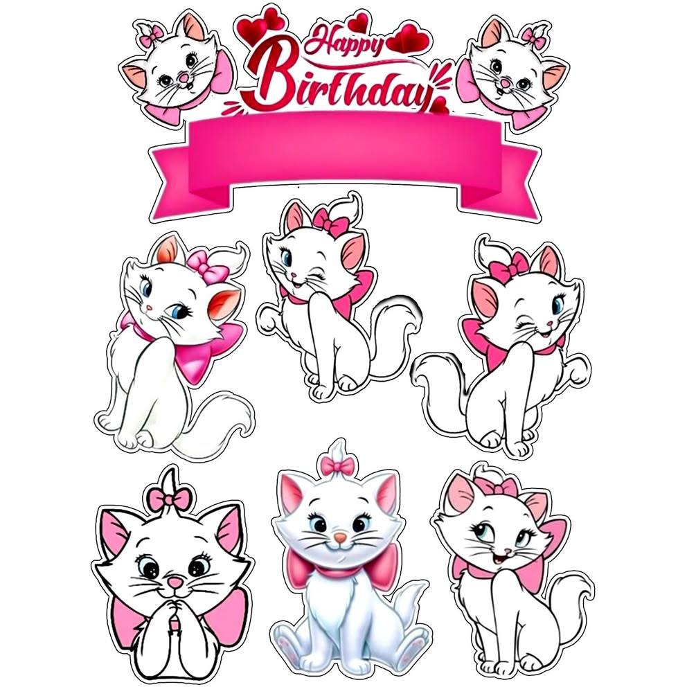 Jual Topper Cake Tema Kucing Hiasan Cake Custom Nama Ukuran Tusukan ...