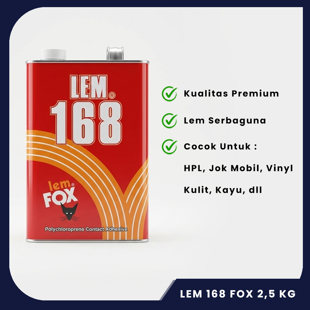 Jual LEM KUNING FOX 168 2,5KG/LEM KUNING/LEM TRIPLEK/LEM HPL/LEM ...