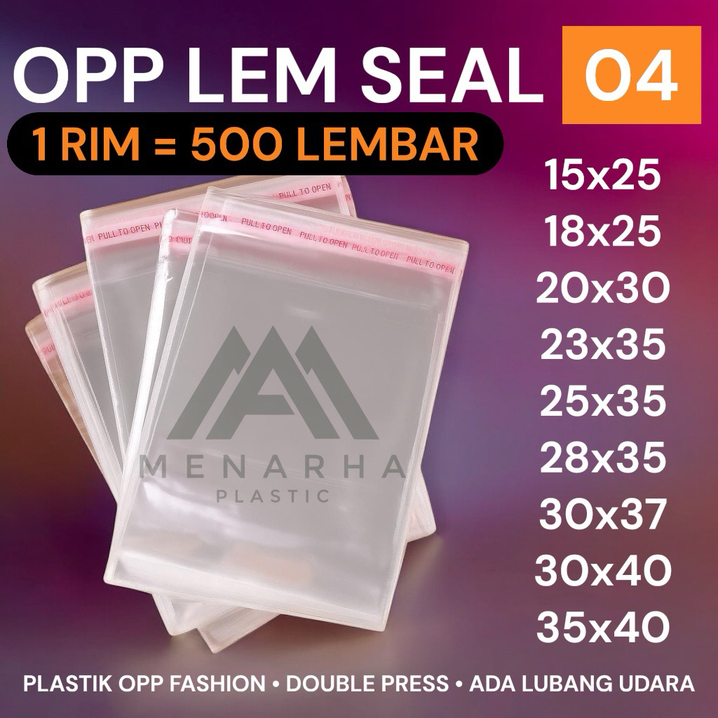 Jual Plastik OPP Tebal 04! TERLARIS Harga PER RIM isi 500 lembar ...