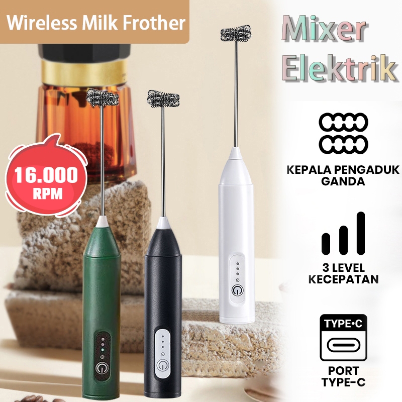 Jual [ready stock] Hand Mixer 16.000 RPM Elektrik Susu Milk Frother ...
