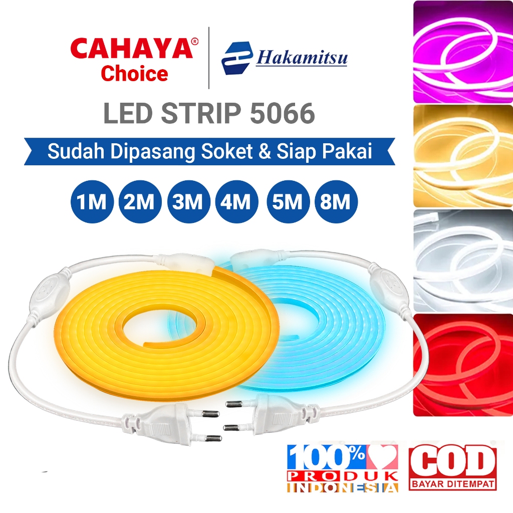 Jual CAHAYA - Paket 1~8Meter Lampu LED Neon Flex 220V Lengkap Tinggal ...
