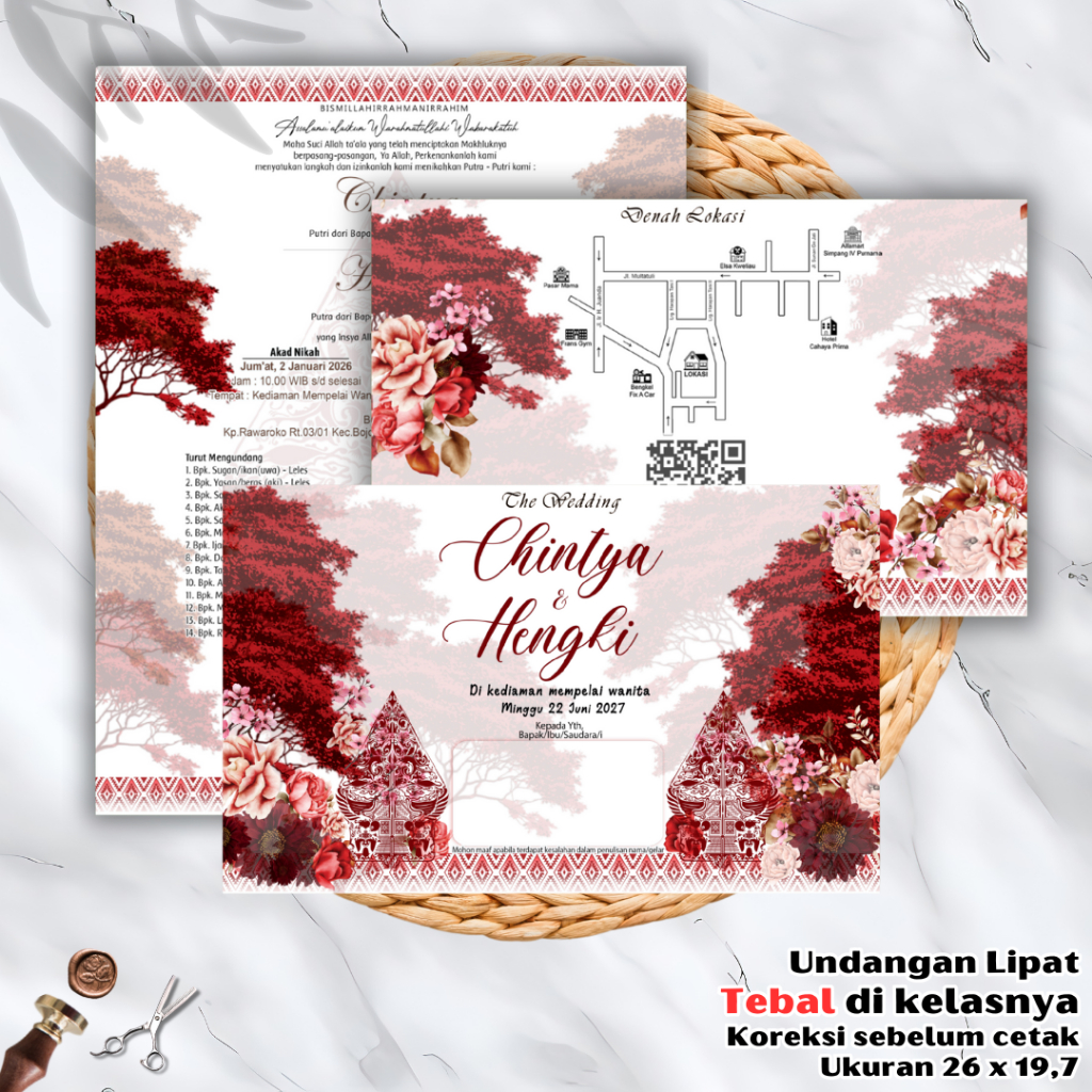 Jual Undangan pernikahan koreksi dulu sebelum cetak Brief Card art dsgn ...