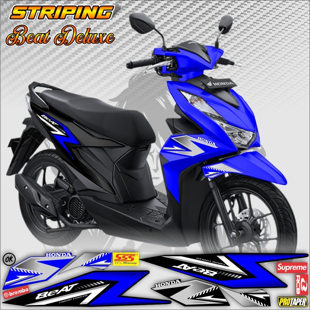 Jual stiker striping honda beat 110 2020 - 2024 / beat deluxe gen 1 ...
