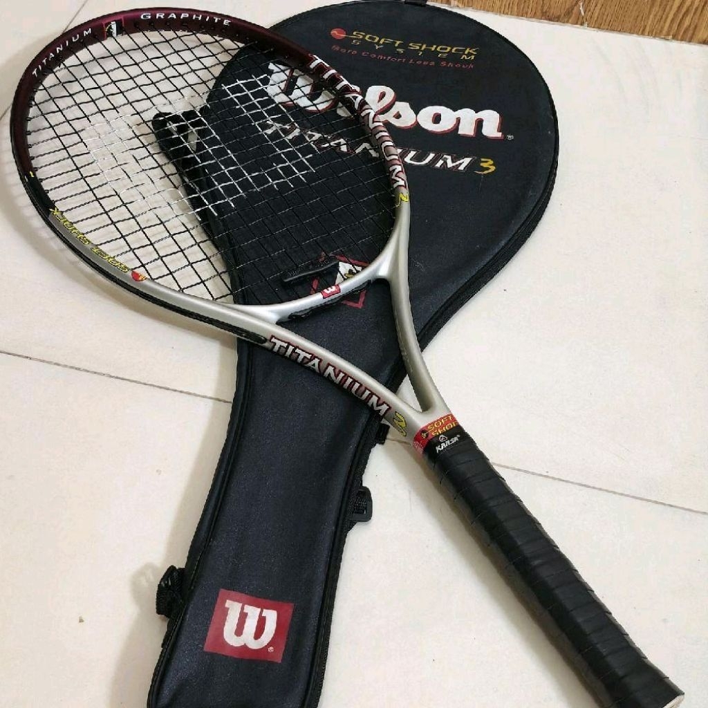 Jual Raket Tenis Wilson Titanium 3 Mulus Bekas Original Ada Tas ...