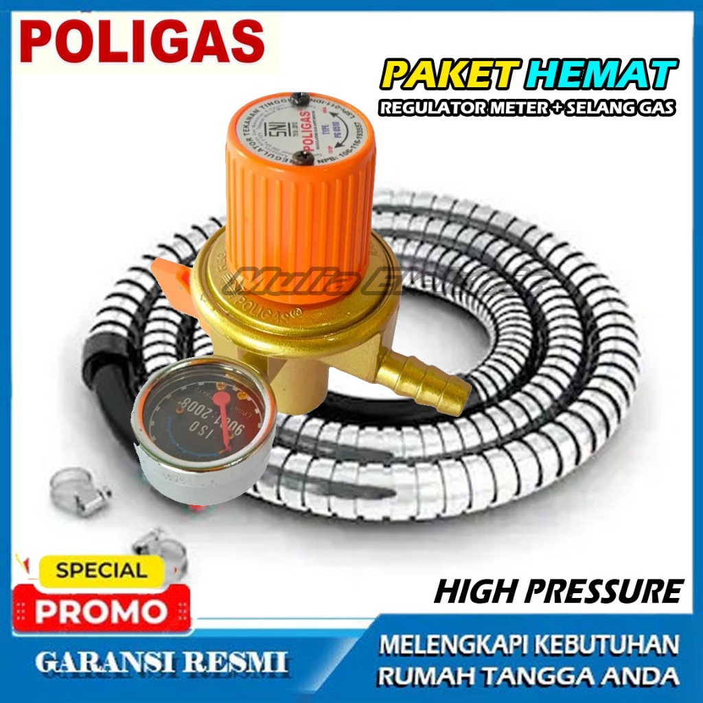 Jual POLIGAS Regulator High Pressure Anti Bocor SNI Meteran 20mm 2 Bar ...