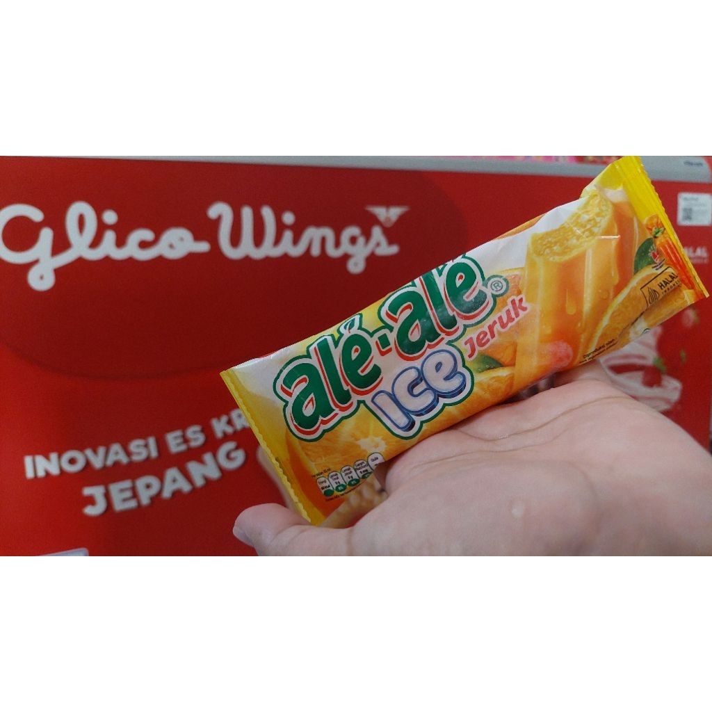 Jual Ice Cream Glico Wings Ale-Ale Jeruk | Shopee Indonesia